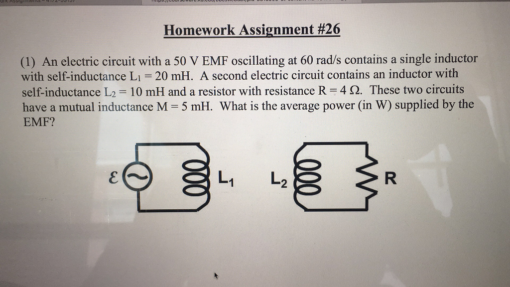 Solved An electric circuit with a 50 V EMF oscillating at 60 | Chegg.com