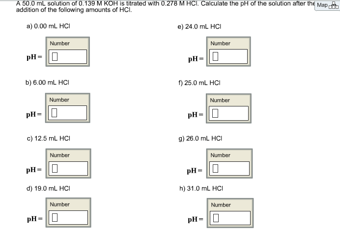 Solved A 50.0 mL solution of 0.139 M KOH is titrated with | Chegg.com