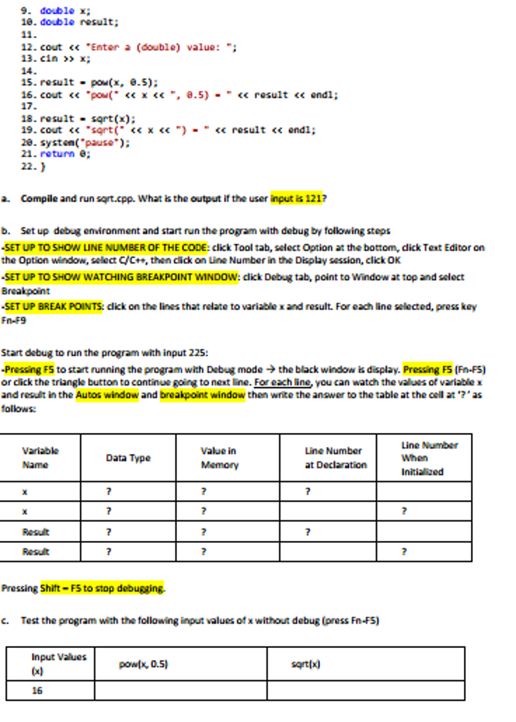 Solved a. Visit http://www.cplusplus.com/reference/clibraryl | Chegg.com
