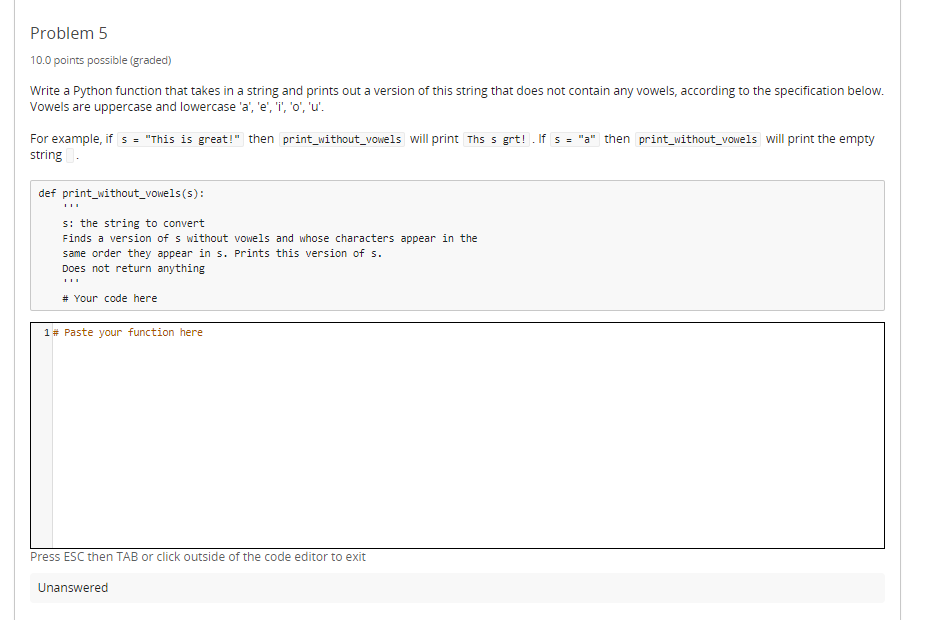 Solved Write A Python Function That Takes In A String And 1814