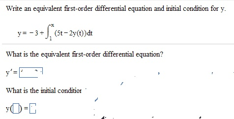 Solved Write an equivalent first-order differential equation | Chegg.com