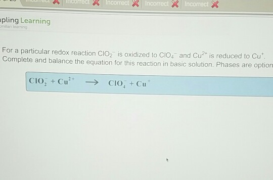 Solved ricofrect Incorrect ncorrect ncorrect pling Learning | Chegg.com
