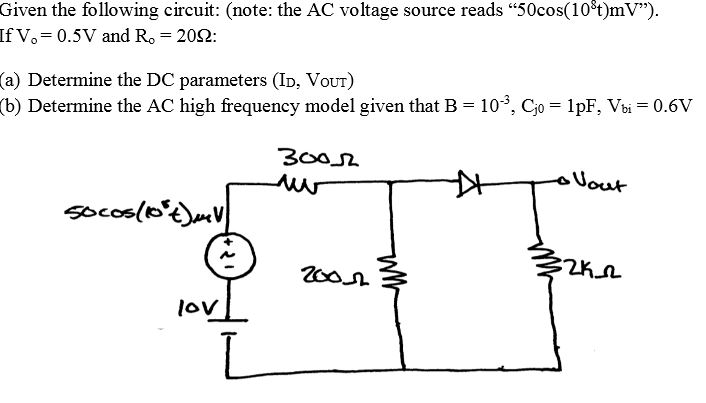 Solved Given the following circuit ifv_o=0.5 v and R=20 ohm: | Chegg.com