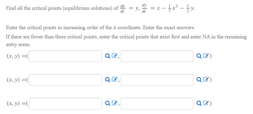 Solved Find all the critical points (equilibrium solutions) | Chegg.com