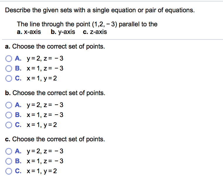 Solved Describe the given sets with a single equation or | Chegg.com