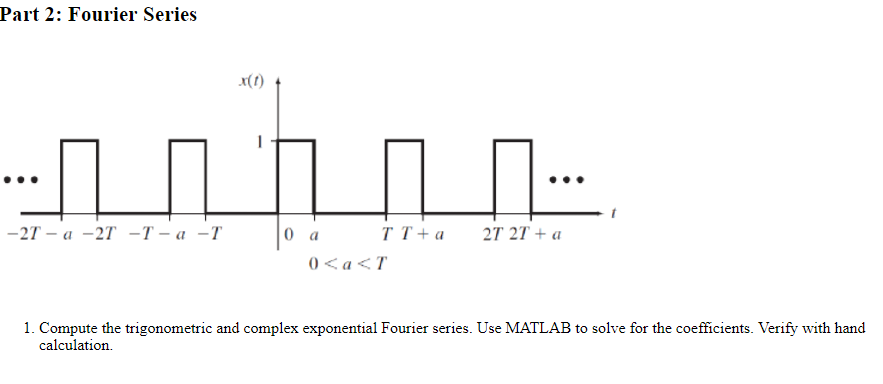 Solved Part 2: Fourier Series x(t) ㄇㄇㄇㄇ- 0