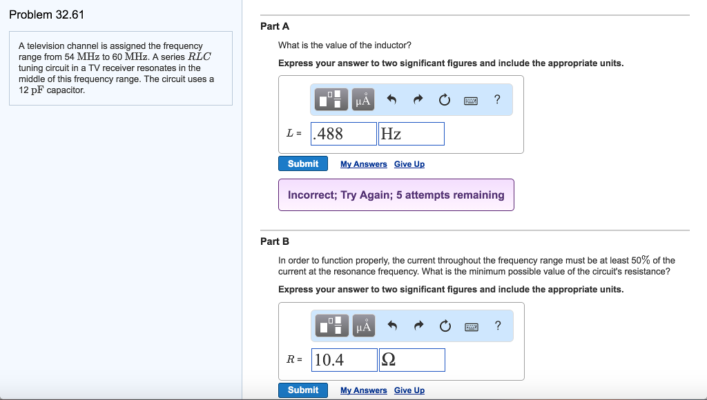 Solved Problem 32.61 Part A A television channel is assigned | Chegg.com