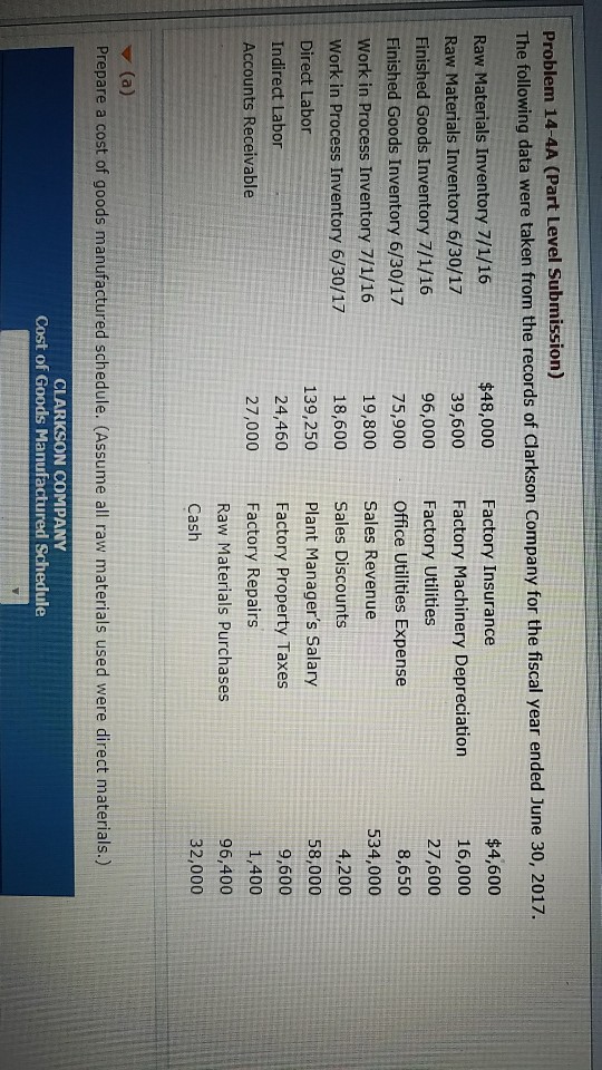 Solved Problem 14-4A (Part Level Submission) The following | Chegg.com