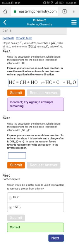 Solved 0句令 ,dI33) 11:05 p.m. 公 을 ㄲasteringchemistry.com D | Chegg.com