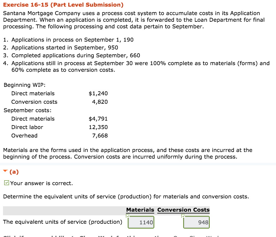 Solved Exercise 16-15 (Part Level Submission) Santana | Chegg.com