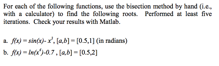 Solved For each of the following functions, use the | Chegg.com