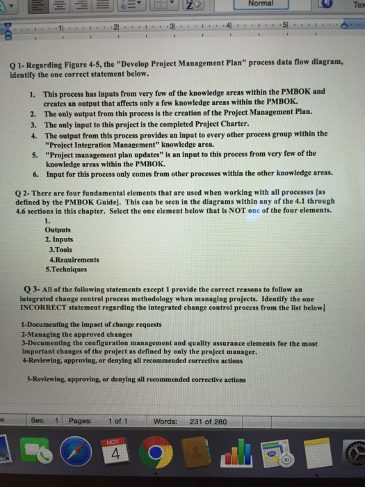 Solved Q 1-Regarding Figure 4-5, the "Develop Project | Chegg.com