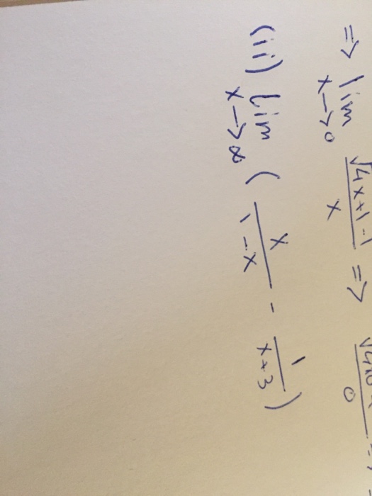 Solved lim x tends to 0 root 4x + 1 - 1/x lim x tends to | Chegg.com Solved lim x tends to 0 root 4x + 1 - 1/x lim x tends to | Chegg.com