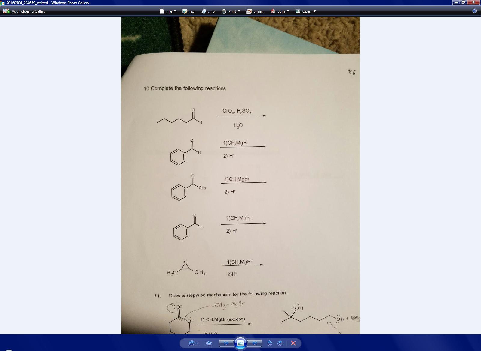 Solved Complete the following reactions Draw a stepwise | Chegg.com