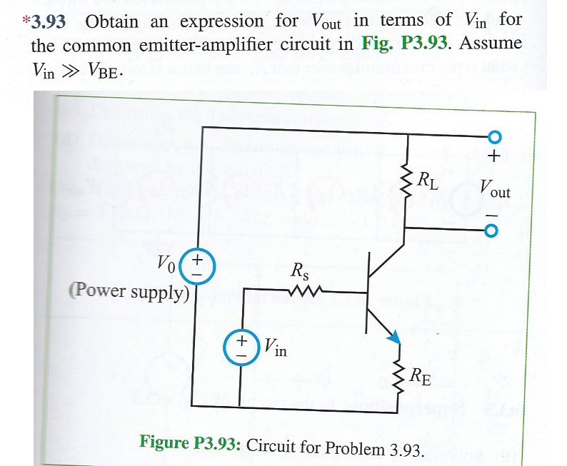 Solved Obtain an expression for V_out in terms of V_in for | Chegg.com