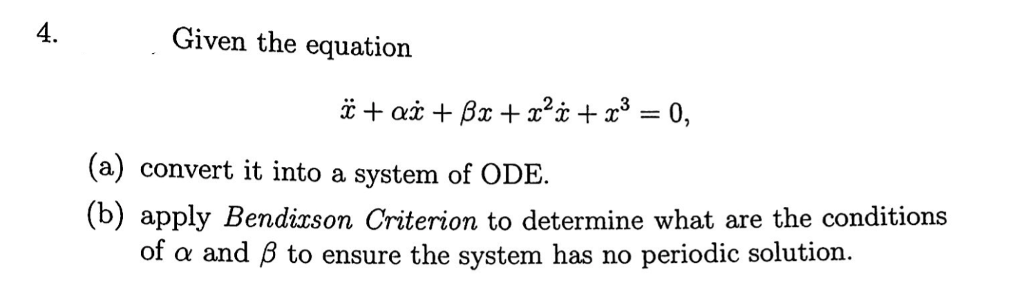Advanced ordinary Differential Equation Given the | Chegg.com