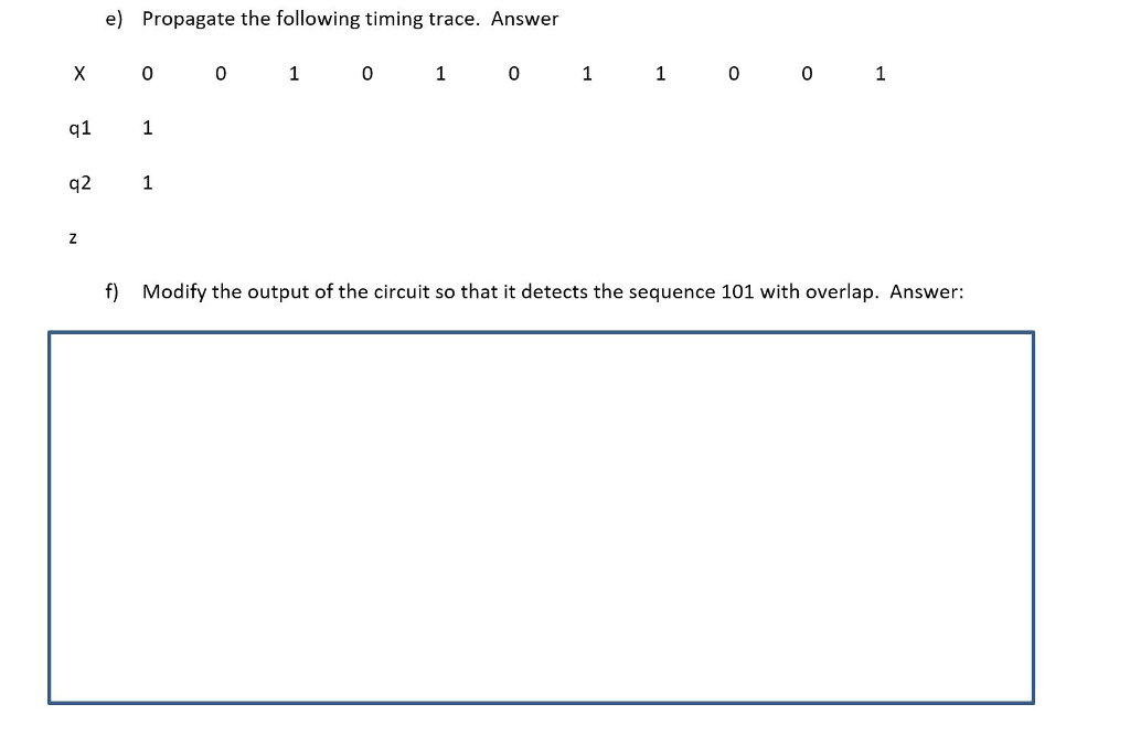 Solved Problem #1 Given the following sequence detector: 2 | Chegg.com