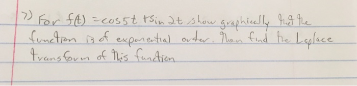 Solved For f(t) = cos 5t + sin 2t show graphically that the | Chegg.com