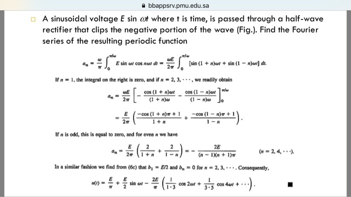 Solved A sinusoidal voltage E sin omega t where t is time, | Chegg.com