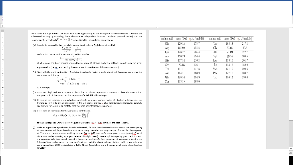 Solved Vibrational entropy Internal vibrations contribute | Chegg.com