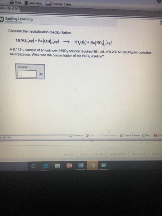 Solved Consider the neutralization reaction below. | Chegg.com