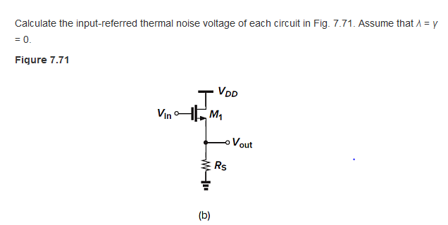 Solved -y Calculate the input-referred thermal noise voltage | Chegg.com