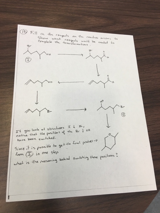 Solved Fill in the reagents on the reaction arrows to show | Chegg.com