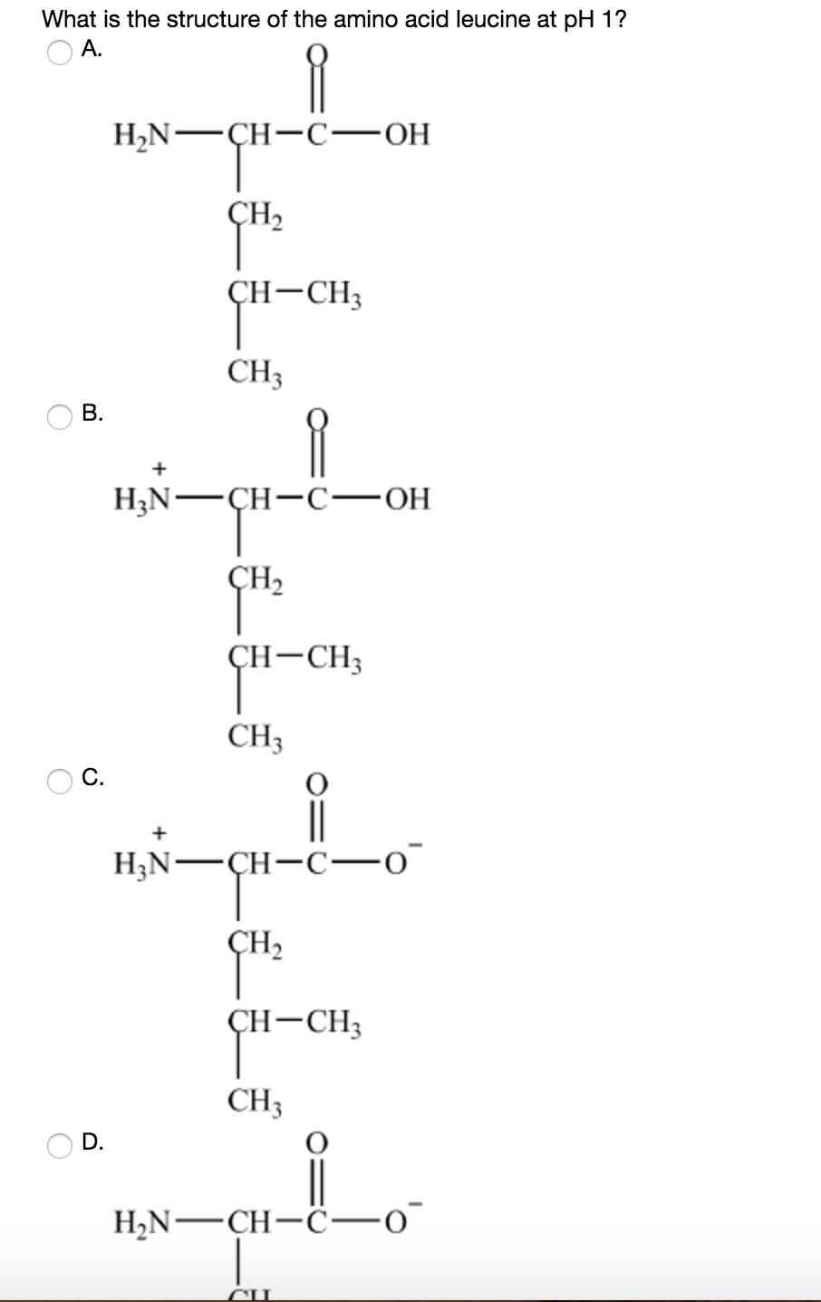 Leucine Structure