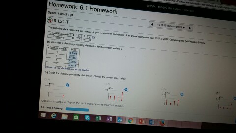 Solved Homework: 6.1 Homework Score 088 or 1pt 6.1.21 T l l | Chegg.com