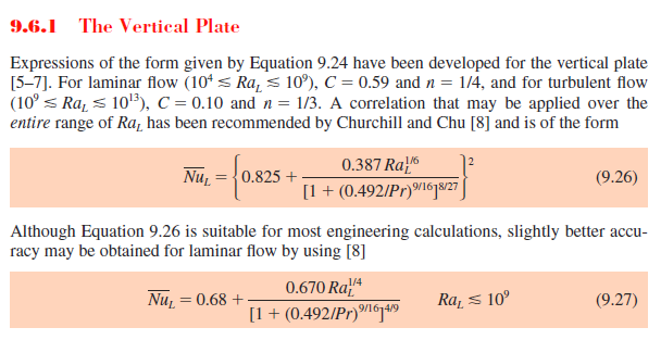 Solved A large vertical plate H = 6 m high is maintained at | Chegg.com