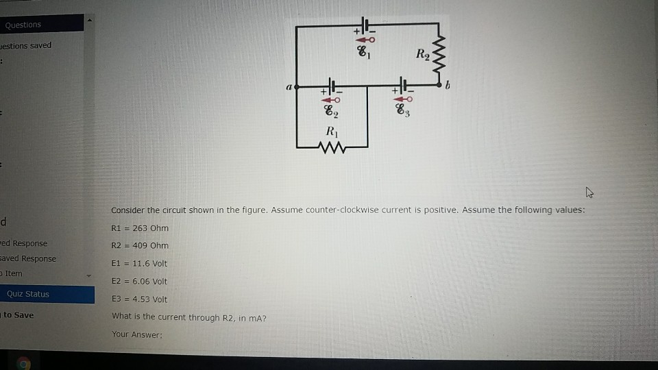 Solved Questions 8 R2 冒 (l 82 Ri Consider the circuit shown | Chegg.com