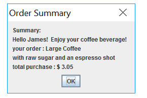 PROJECT Java GUI Application: Java Jim’s Coffee | Chegg.com