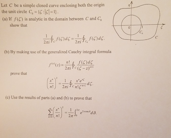 Solved Let C be a simple closed curve enclosing both the | Chegg.com