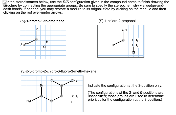 Solved The stereoisomers below, use the R/S configuration | Chegg.com