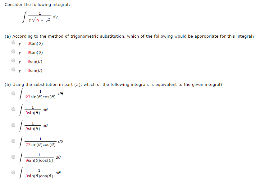 Solved Consider the following integral: integral 1/y | Chegg.com Solved Consider the following integral: integral 1/y | Chegg.com