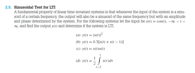 Solved A fundamental property of linear time-invariant | Chegg.com