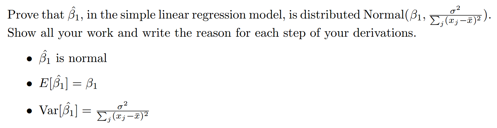 Solved Prove that beta_1, in the simple linear regression | Chegg.com