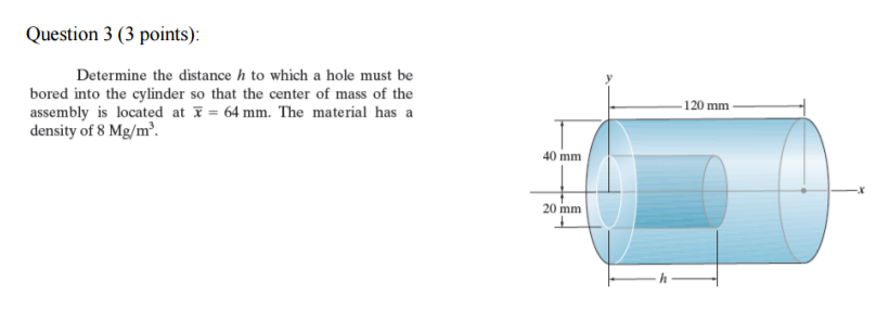 Solved Determine the distance h to which a hole must be | Chegg.com