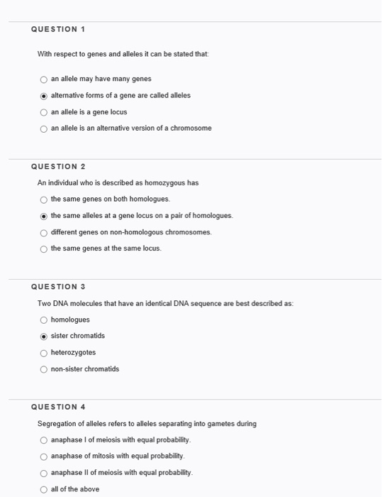 Solved QUESTION 1 With respect to genes and alleles it can | Chegg.com