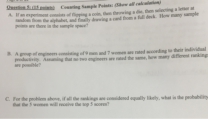 Solved If an experiment consists of flipping a coin, then | Chegg.com