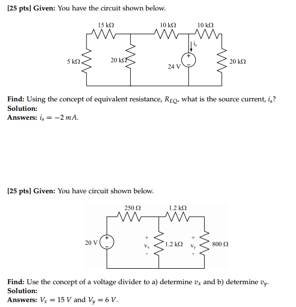 Solved Given: You have the circuit shown below. Find: Using | Chegg.com