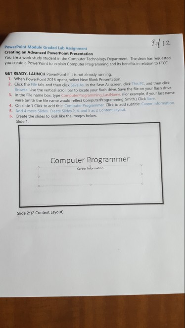 Solved of 12 PowerPoint Module Graded Lab Assignment | Chegg.com