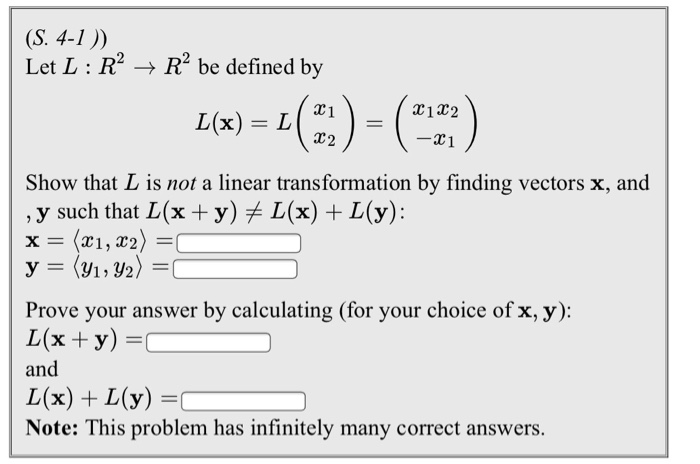 Solved Let L : R^2 --> R^2 be defined by L(x) = L(x1 x2) = | Chegg.com