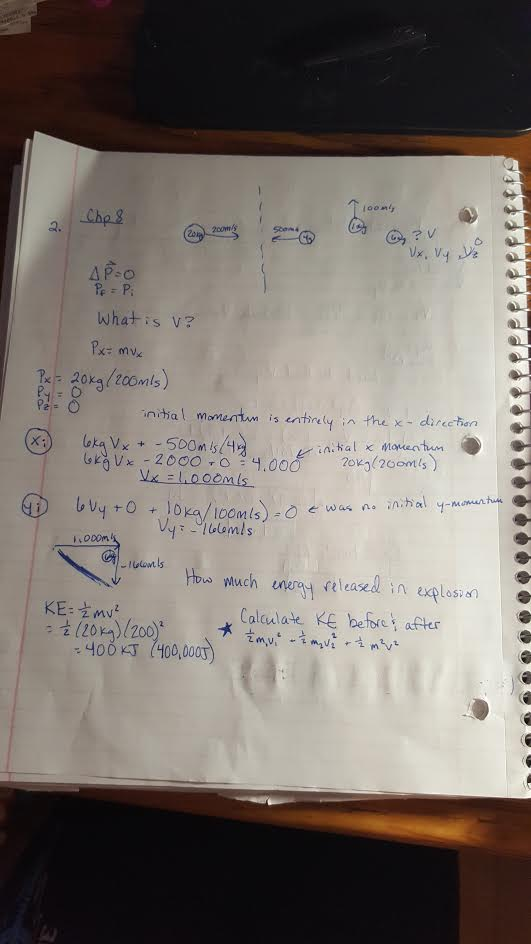 Solved I am trying to calculate the KE before and after, but | Chegg.com