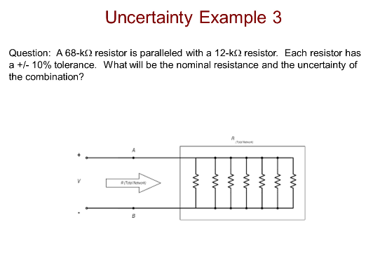 Solved Uncertainty Example 3 Question: A 68-kΩ resistor is | Chegg.com