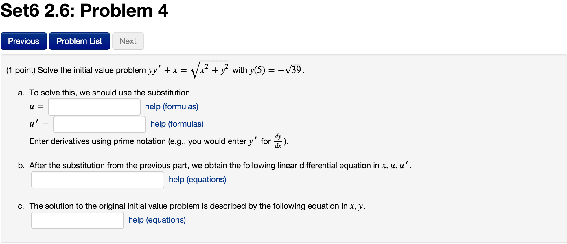 Solved Solve the initial value problem yy' + x = Squareroot | Chegg.com
