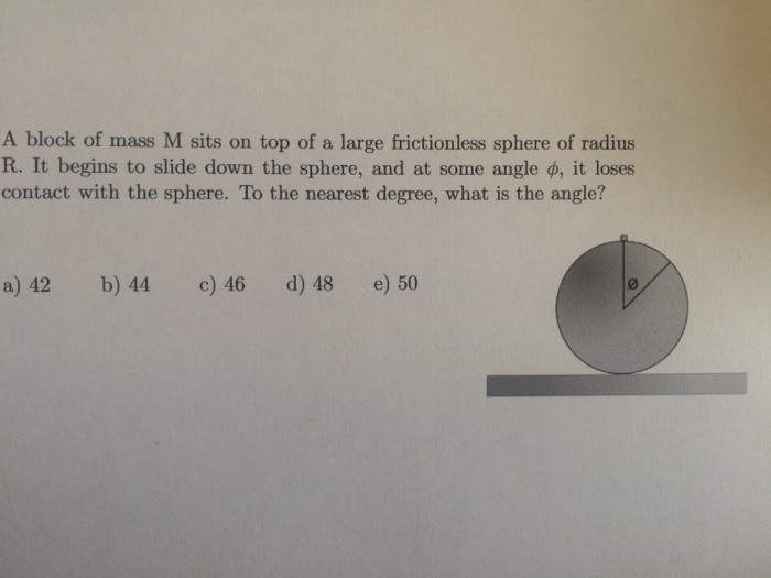 Solved A block of mass M sits on top of a large frictionless | Chegg.com
