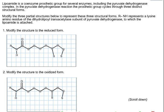 Solved Lipoamide is a coenzyme prosthetic group for several | Chegg.com