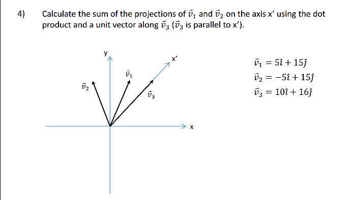 Solved Calculate the sum of the projections of v_1 vector | Chegg.com