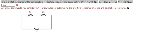 Solved Find the total resistance ot the combination of | Chegg.com